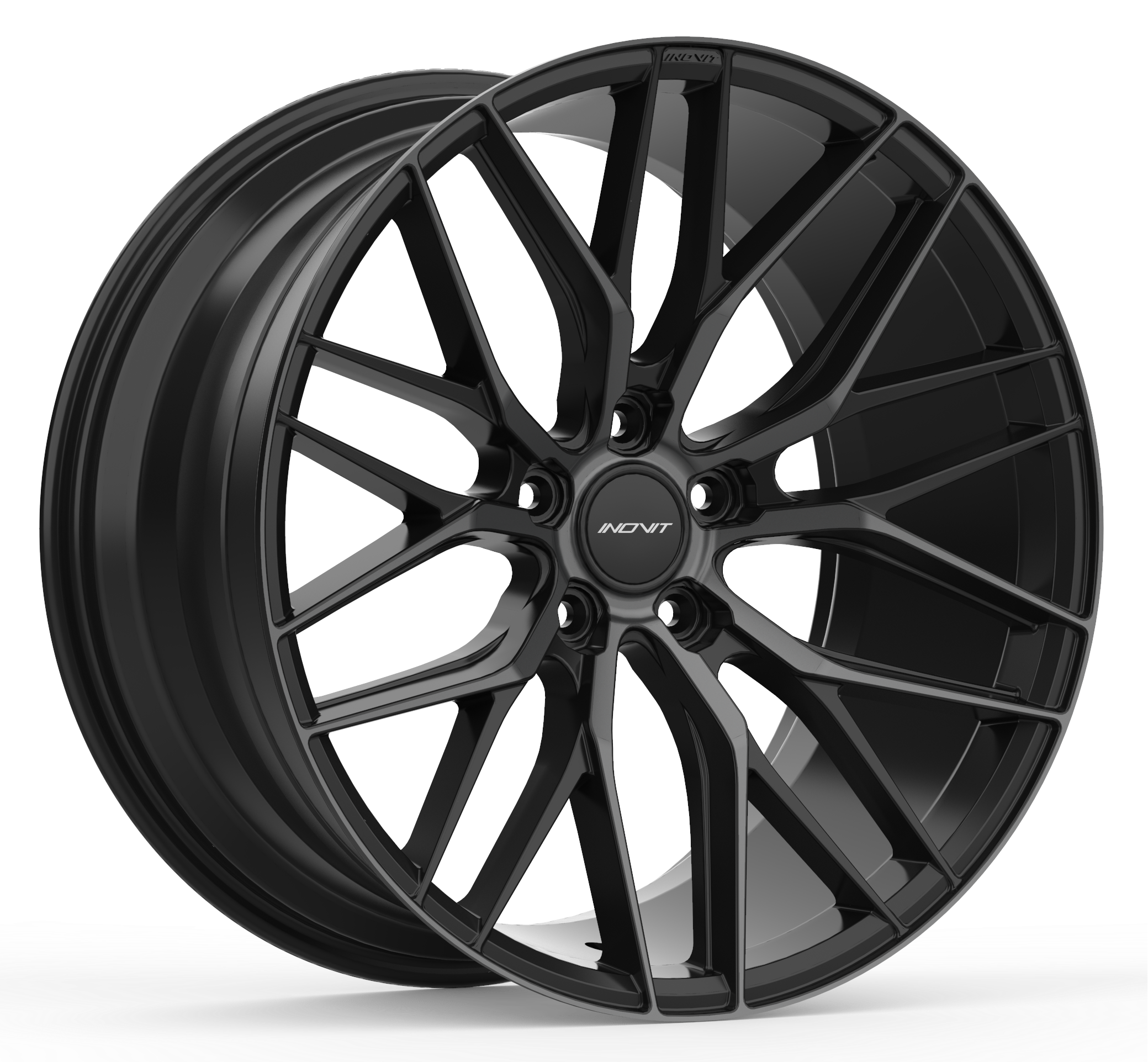 19" Inovit Blitz - Black Machined Dark Tint (Staggered) – Midland ...